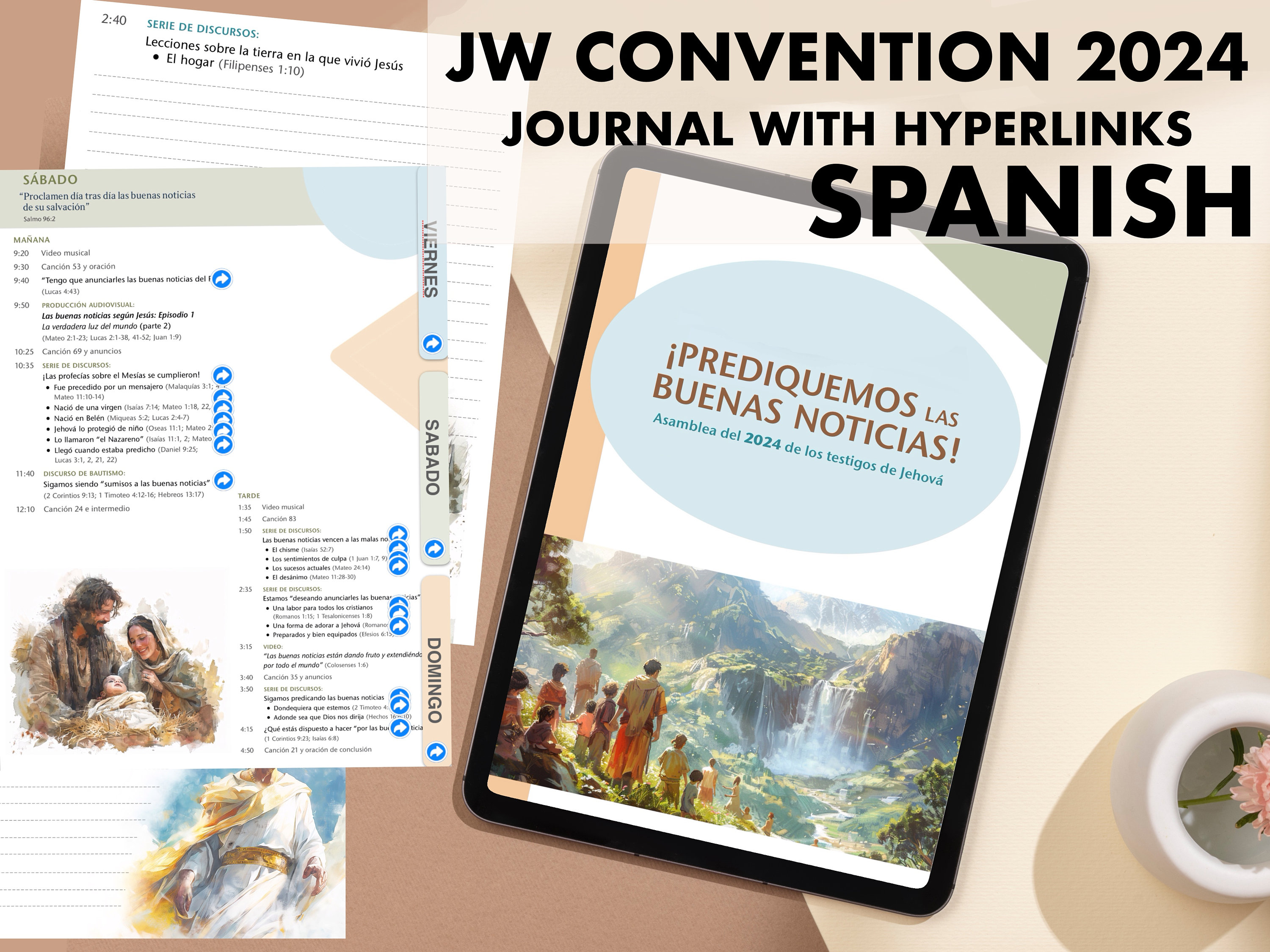 JW Spanish Convention 2024 Journal, JW NOTEBOOK, Instant Download, Jw ...