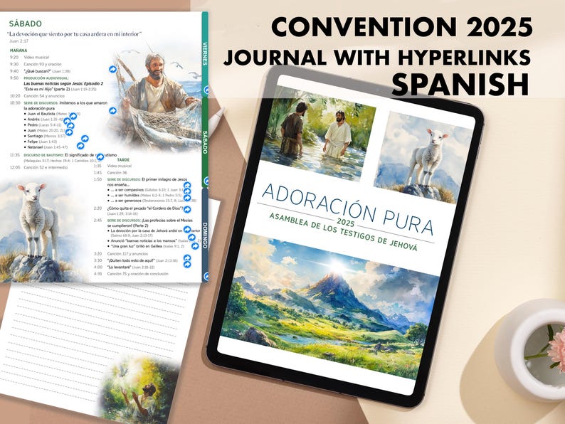 Spanish Convention 2025 Journal, Pure Worship NOTEBOOK, Instant ...