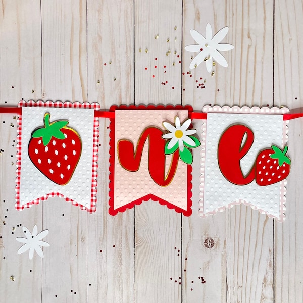 Strawberry Banner - Etsy
