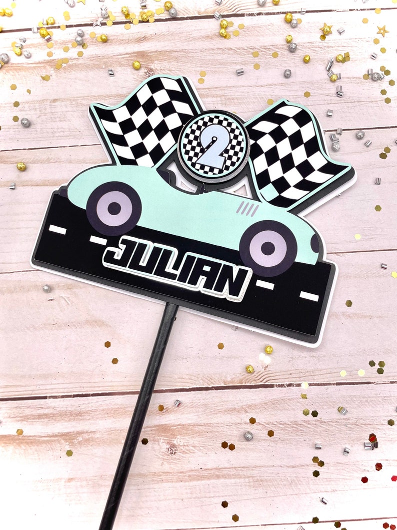 Vintage Race Car Cake Topper Vintage Car Birthday Party Race - Etsy