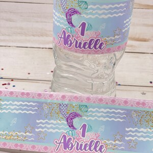 Mermaid Water Labels, Mermaid Party Decor, Under the Sea Birthday ...