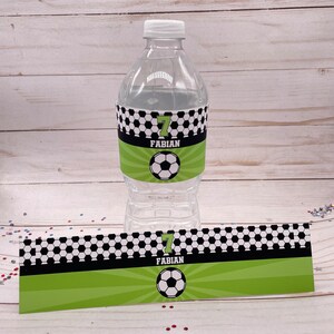 Soccer Water Labels, Soccer Party Decor, Sports Birthday Party, Soccer ...
