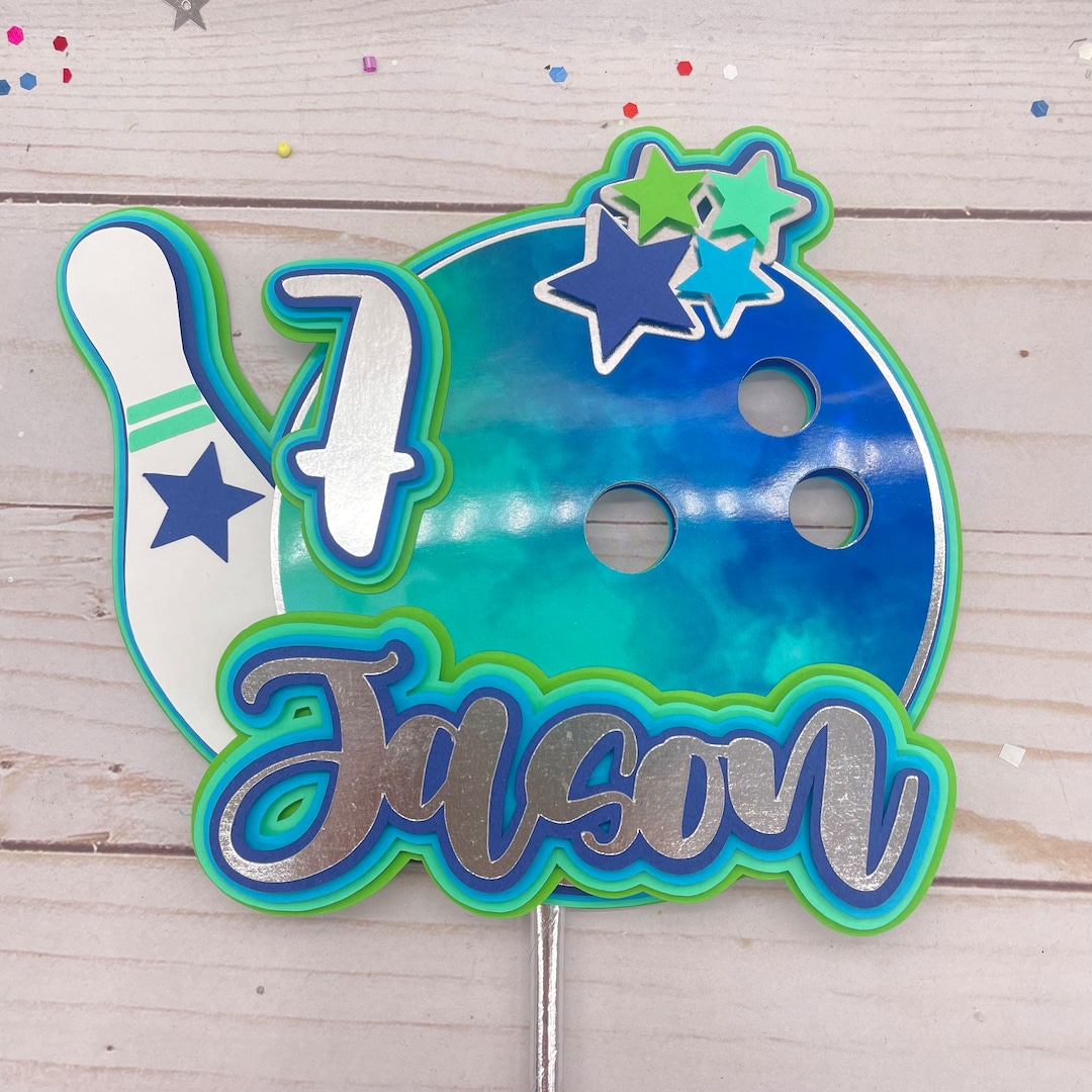 Bowling Cake Topper, Bowling Themed Birthday Party, Bowling Party Decor ...