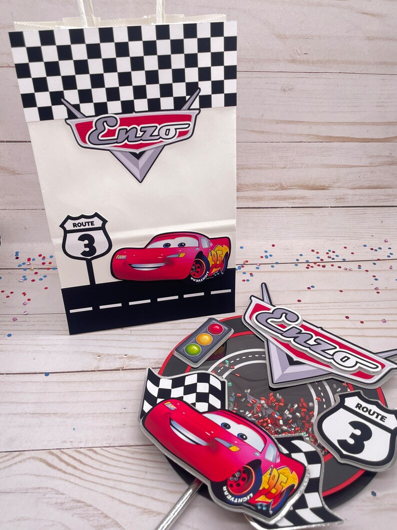 Lightning Mcqueen Cake Topper, Lightning Mcqueen Party Theme, Cars ...
