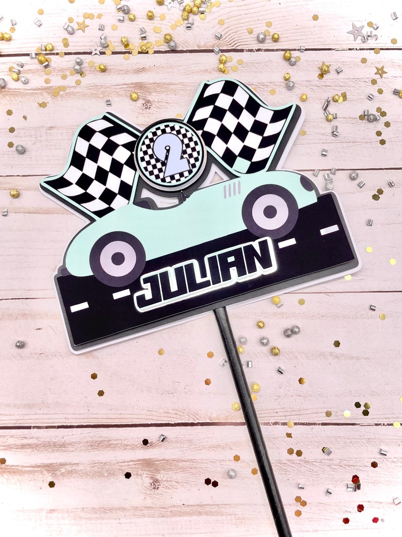 Vintage Race Car Cake Topper Vintage Car Birthday Party Race - Etsy