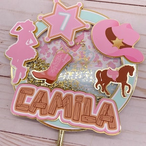 Cowgirl Cake Topper, Howdy Party, Cowgirl Party, Cowgirl Rodeo, Pink ...