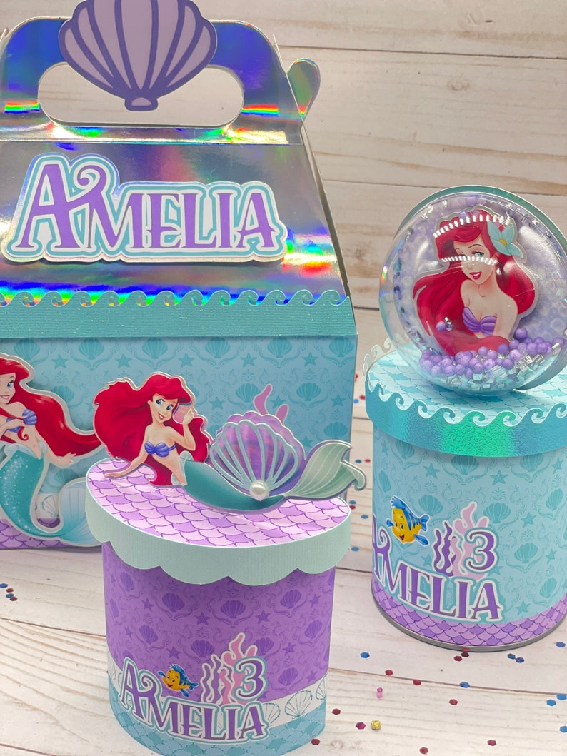 Little Mermaid Favor Boxes Little Mermaid Birthday Party - Etsy