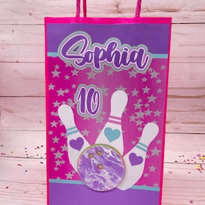 Bowling Favor Bags, Bowling Themed Birthday Party, Bowling Party Decor ...