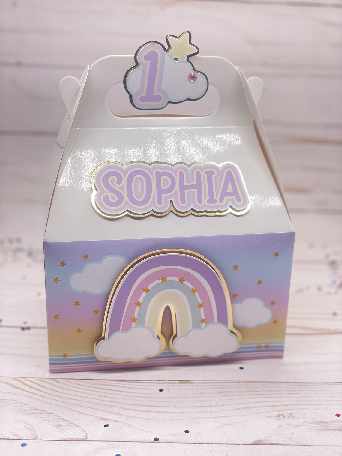 Rainbow Favor Boxes, Rainbow Birthday Party, Rainbow Party Decor ...