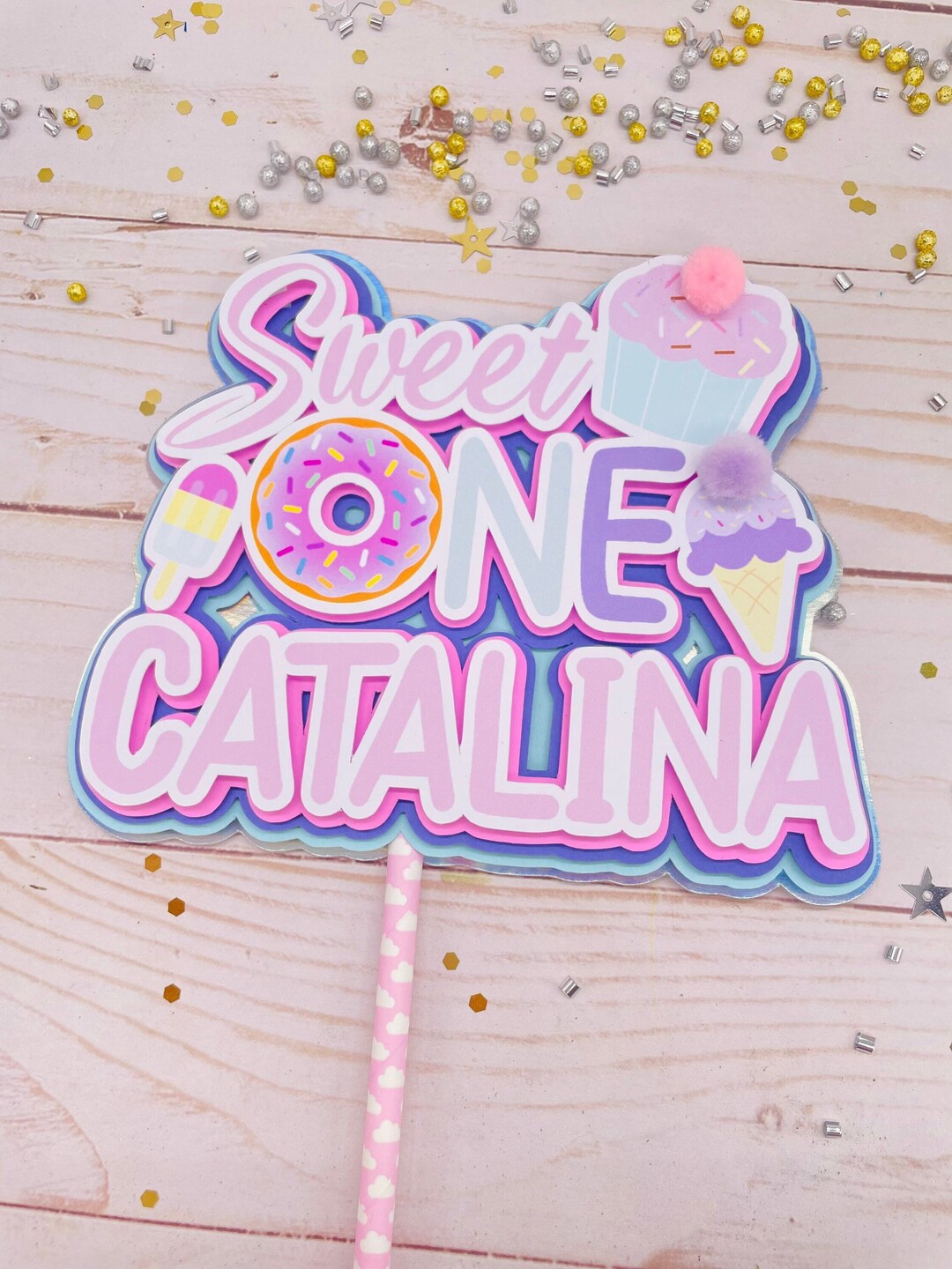 Sweet One Cake Topper, Sweet One Birthday Party, Sweet One 1st Birthday ...