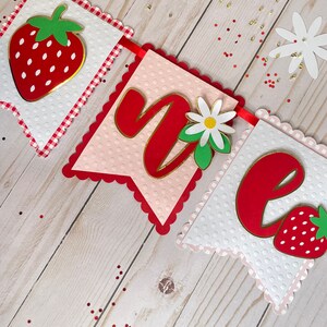 Strawberry Banner, Berry Sweet, Strawberry Party Decorations ...
