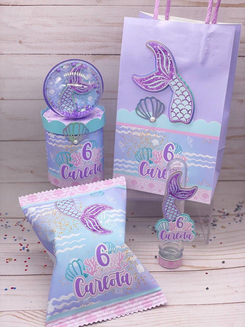 Mermaid Candy Chips Bags, Mermaid Favor, Mermaid Party Decor, Under the ...