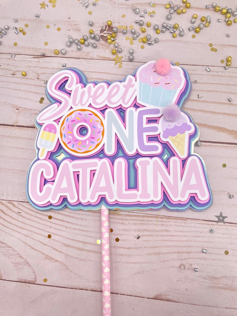 Sweet One Cake Topper, Sweet One Birthday Party, Sweet One 1st Birthday ...
