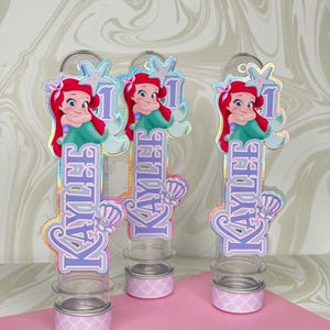 Little Mermaid Candy Tube, Little Mermaid Birthday Party, Mermaid ...