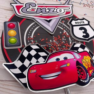 Lightning Mcqueen Cake Topper, Lightning Mcqueen Party Theme, Cars ...
