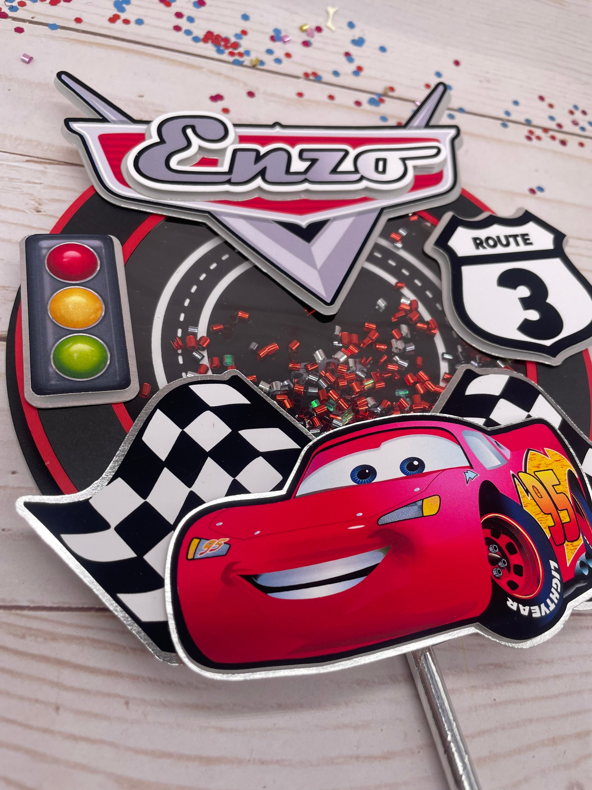 Lightning Mcqueen Cake Topper, Lightning Mcqueen Party Theme, Cars ...