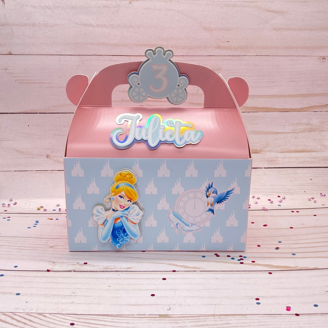 Cinderella Princess Favor Boxes, Princess Party Theme, Disney Princess ...