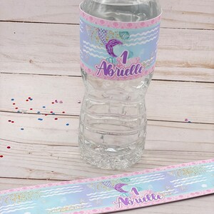 Mermaid Water Labels, Mermaid Party Decor, Under the Sea Birthday ...