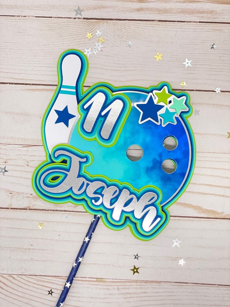 Bowling Cake Topper Bowling Themed Birthday Party Bowling - Etsy