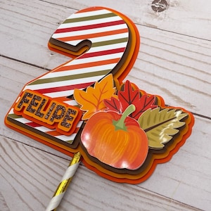 Fall Cake Topper, Fall Birthday Decoration, Autumn Cake Topper, Fall ...