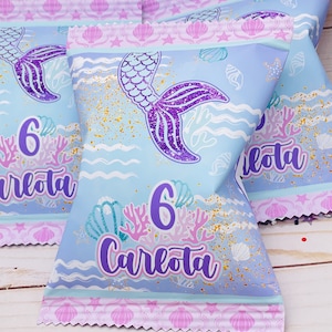 Mermaid Candy Chips Bags, Mermaid Favor, Mermaid Party Decor, Under the ...