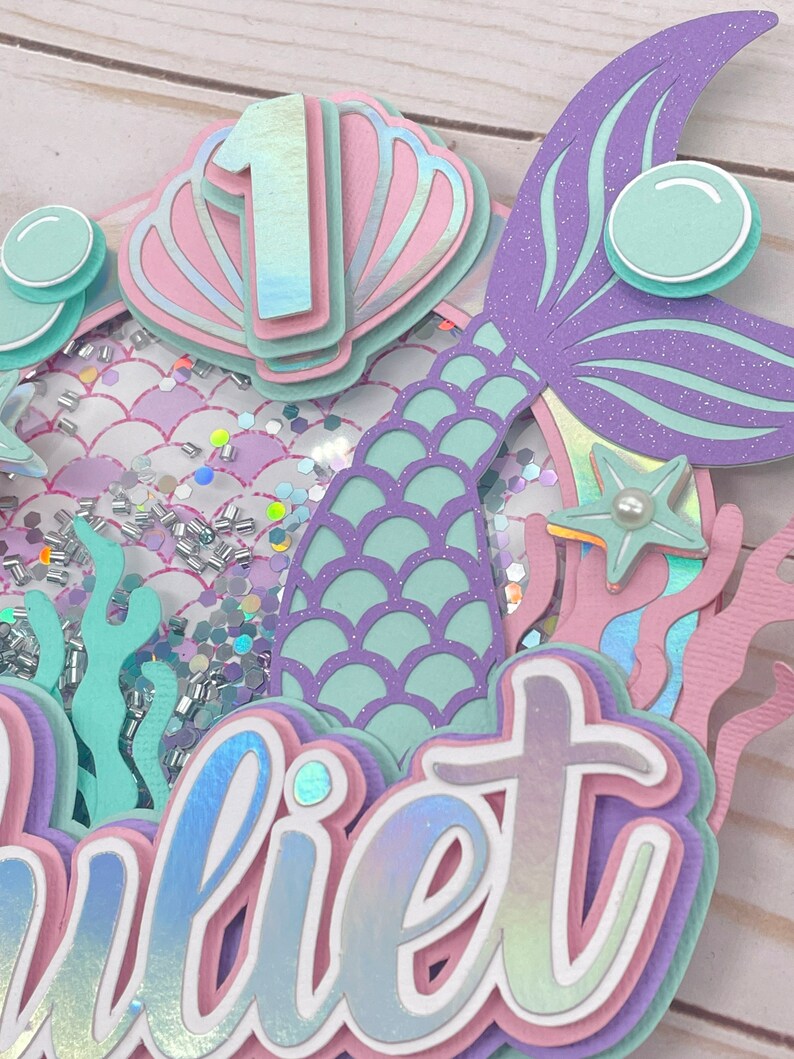 Mermaid Shaker Cake Topper Mermaid Party Decor Under the Sea - Etsy