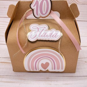 Boho Rainbow Favor Boxes, Boho Rainbow Party Decorations, Boho Rainbow ...