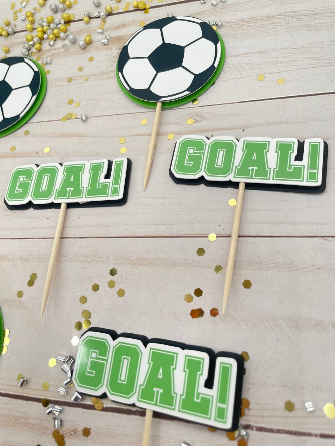 Soccer Cupcake Topper, Soccer Birthday Party, Soccer Party Decor ...