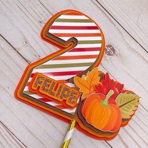 Fall Cake Topper, Fall Birthday Decoration, Autumn Cake Topper, Fall ...
