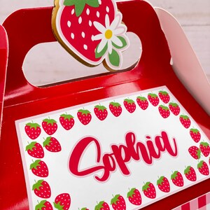 Strawberry Favor Box, Berry Sweet, Strawberry Party Decorations ...