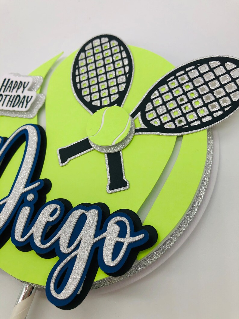 Tennis Cake Topper Tennis Birthday Party Tennis Party Decor - Etsy