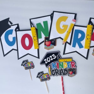 Kindergarten Grad Banner, Kindergarten Graduation Party Decorations ...