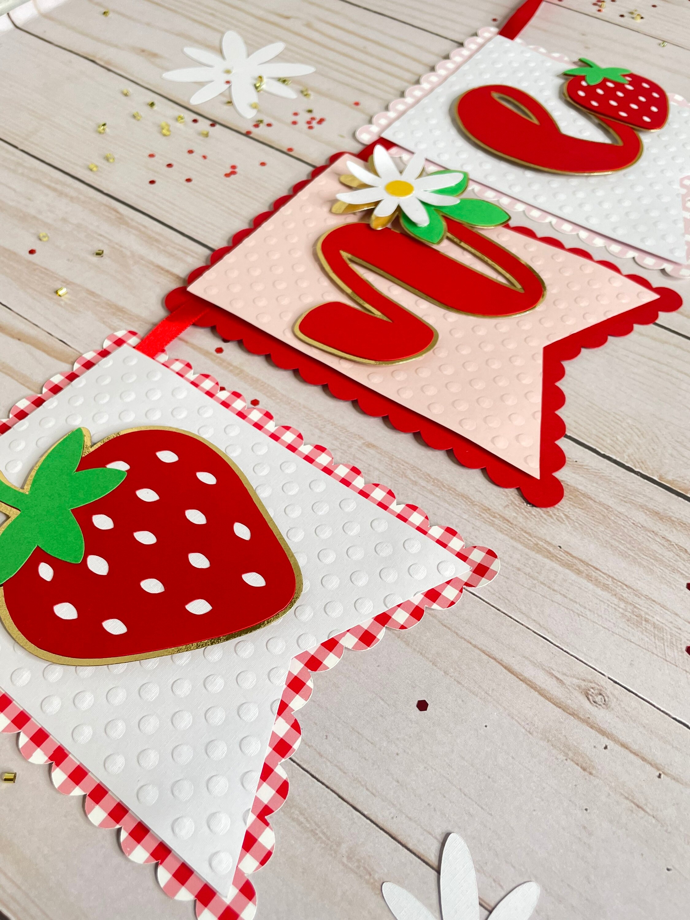 Strawberry Banner, Berry Sweet, Strawberry Party Decorations ...