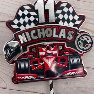 Race Car Cake Topper, Go Kart Cake Topper, Race Car Party Decor, Race ...