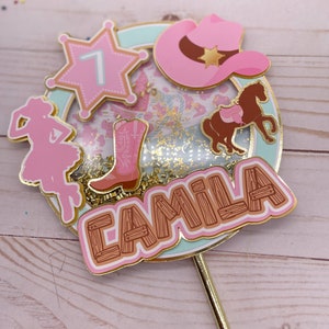 Cowgirl Cake Topper, Howdy Party, Cowgirl Party, Cowgirl Rodeo, Pink ...