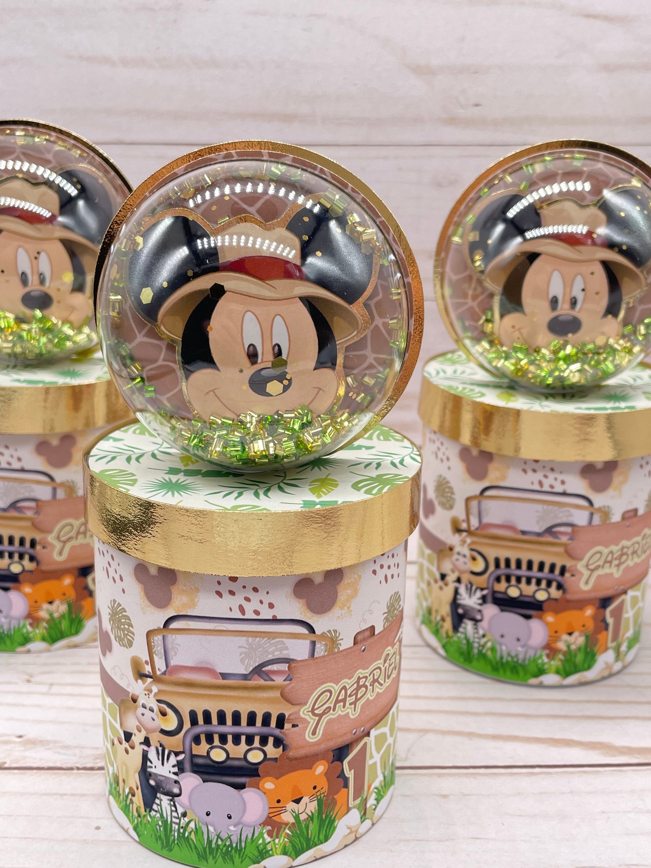 Mickey Safari Chips Can, Safari Party Favor, Mickey Safari Party Decor ...
