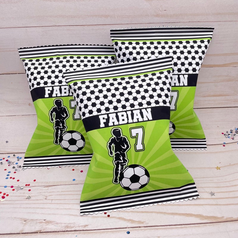 Soccer Chip Bag - Etsy