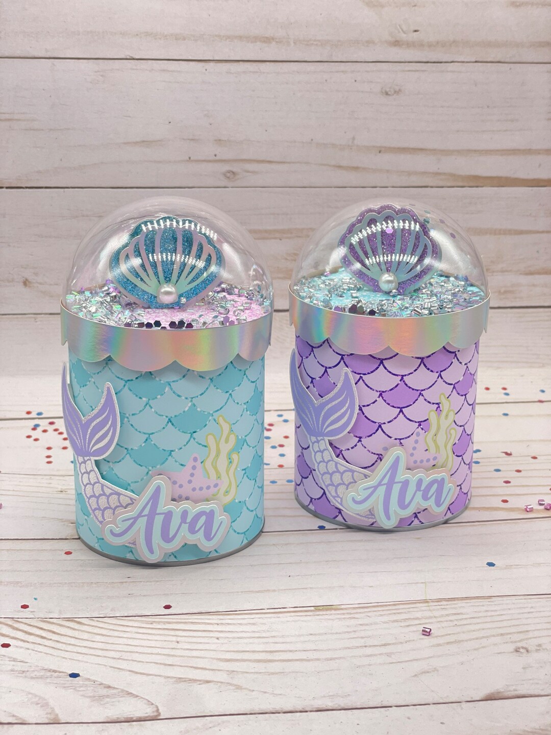 Mermaid Chips Can, Mermaid Favor, Mermaid Party Decor, Under the Sea ...