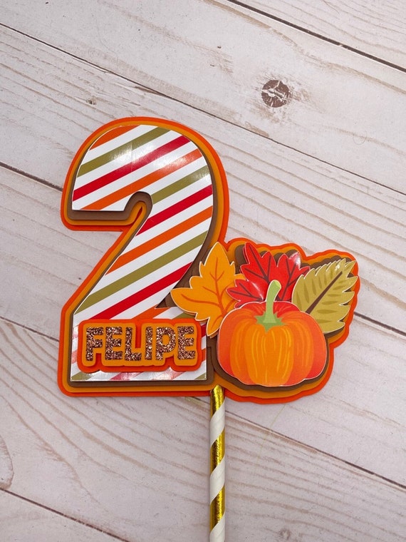 Fall Cake Topper Fall Birthday Decoration Autumn Cake - Etsy