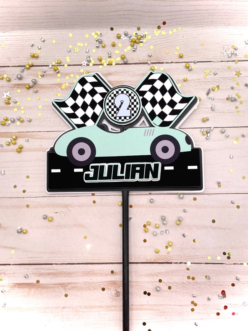 Vintage Race Car Cake Topper Vintage Car Birthday Party Race - Etsy