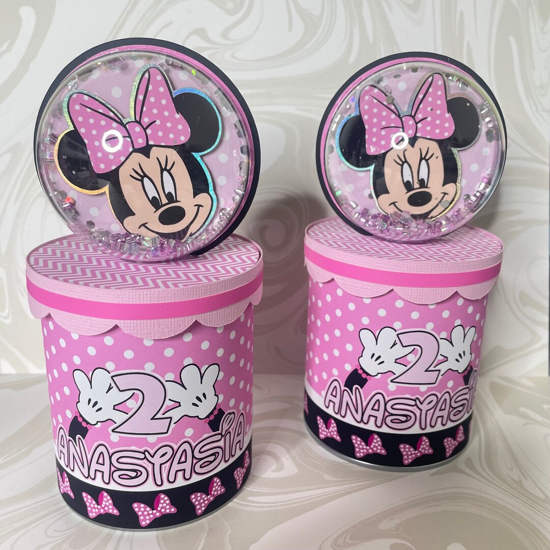 Minnie Mouse Chips Can, Minnie Mouse Birthday, Minnie Mouse Favors ...