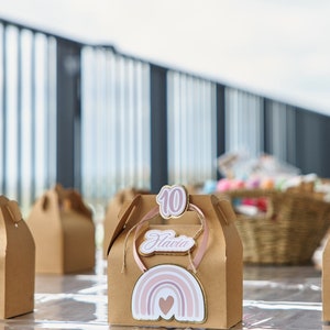 Boho Rainbow Favor Boxes, Boho Rainbow Party Decorations, Boho Rainbow ...