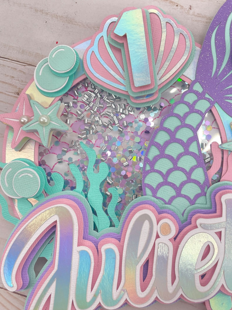 Mermaid Shaker Cake Topper Mermaid Party Decor Under the Sea - Etsy