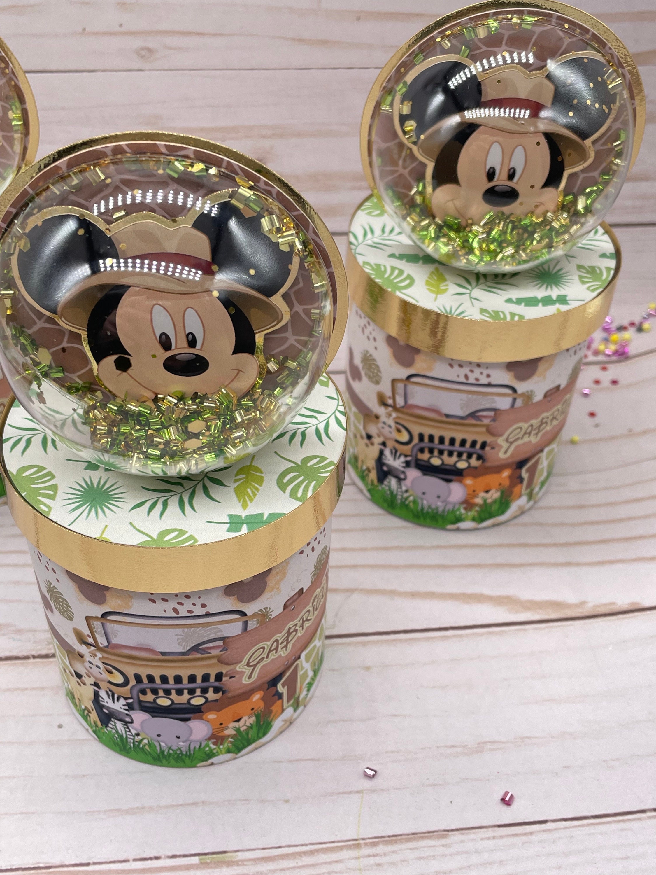 Mickey Safari Chips Can, Safari Party Favor, Mickey Safari Party Decor ...