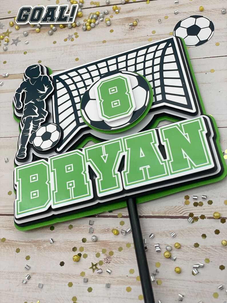 Soccer Cake Topper Soccer Birthday Party Soccer Party Decor - Etsy