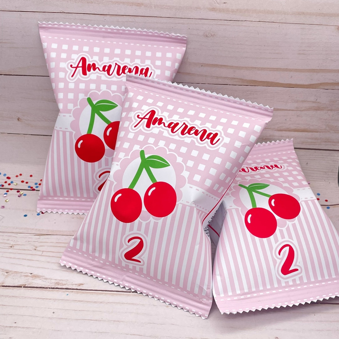Cherry Chips Bags, Cherry Party Theme, Cherry Cake Decoration, Cherry ...