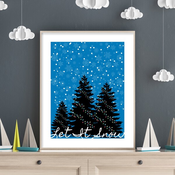 Let It Snow Sign - Etsy
