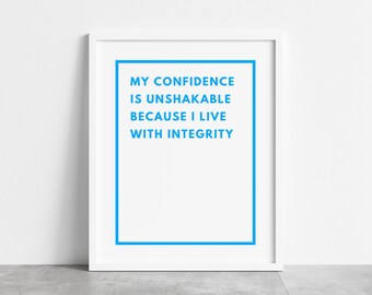 Daily Positive Affirmations / Black and White Prints / DIGITAL - Etsy