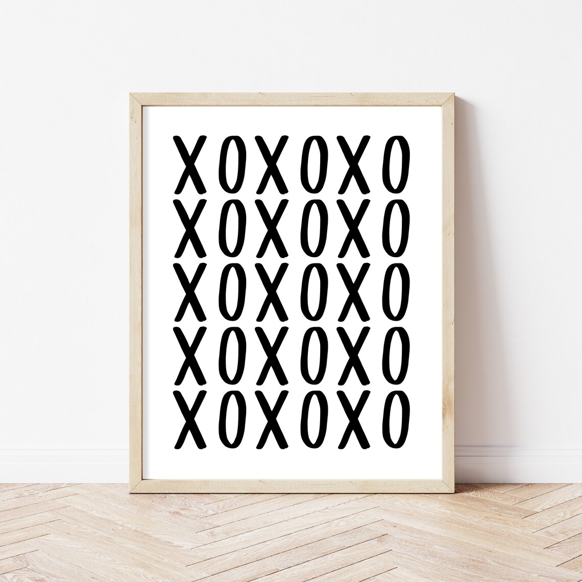 Black & White XO Printable Sign Set of 3 Wall Art Printables - Etsy