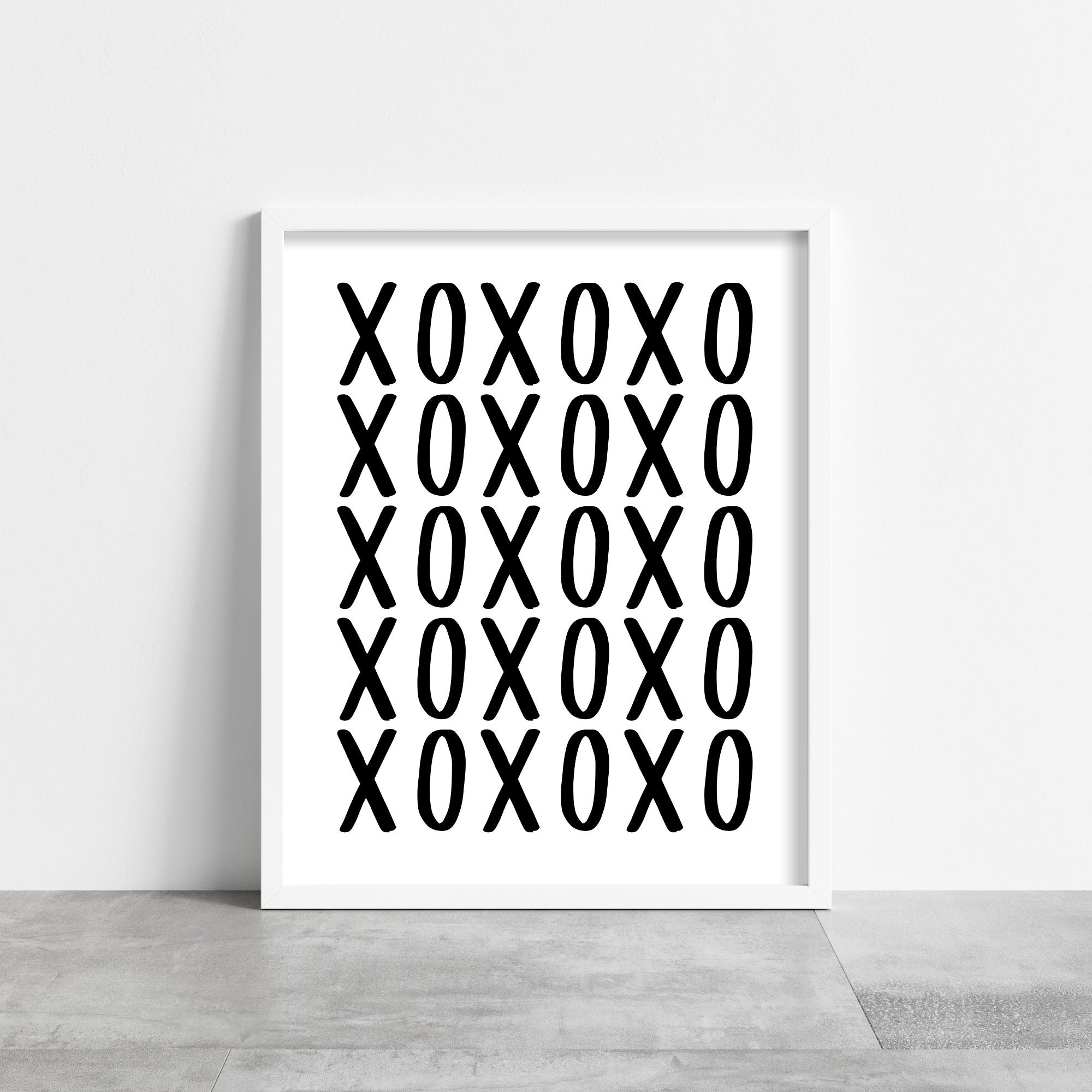XOXO Hugs and Kisses Printable Sign Set of 3 Wall Art Printables ...